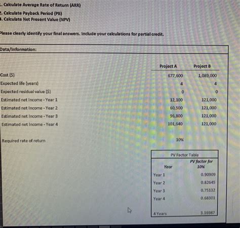 Solved L Calculate Average Rate Of Return ARR Chegg Com