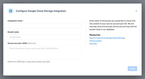 Google Cloud Storage GCS Deepnote Docs
