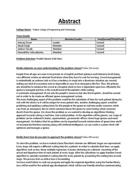 predict queue waiting time pdf