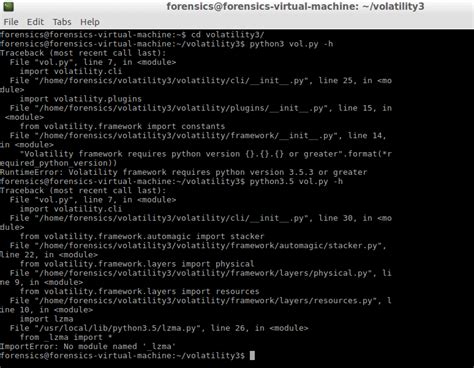 Running Volatility 3 Help Rmemoryforensics