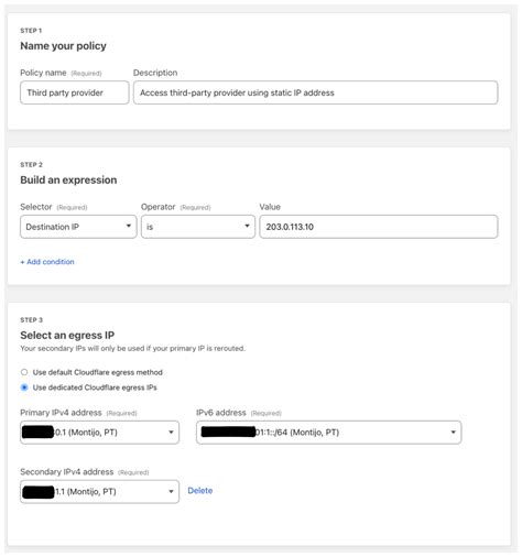manage and control the use of dedicated egress ips with cloudflare zero