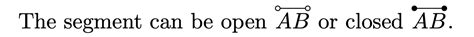 Symbols How Can I Make An Overline With Open Circle Endpoints Tex
