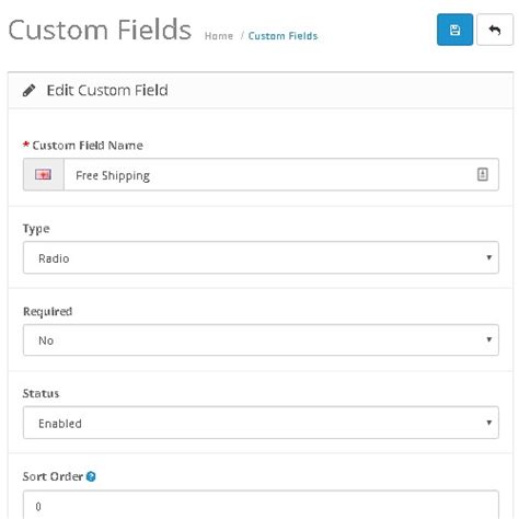 OpenCart Intelligent Custom Fields And Tabs For Products