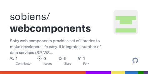 Github Sobienswebcomponents Soby Web Components Provides Set Of