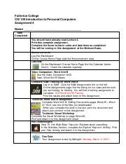 Complete CIS 100 Assignment 4 Word Unit B Training And Editing Course Hero