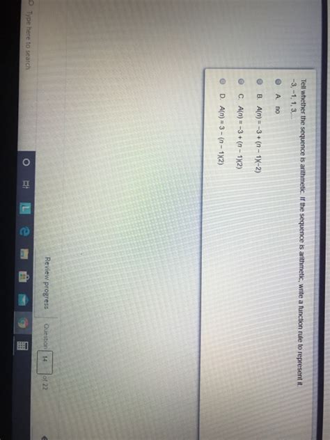 solved tell whether the sequence is arithmetic if the