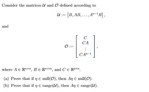 Consider The Matrices U And O Defined According To