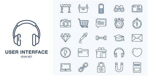 Basic Ui Essential Icon Web Icon Set Outline Icon Set 10398520 Vector Art At Vecteezy