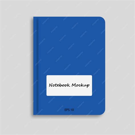 Premium Vector Notebook Mockup Template Design On Gray Vector Stock Illustration