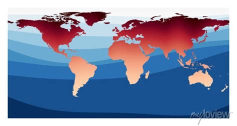 World Map Vector Equirectangular Plate Carree Projection • Wall Stickers Beauty Signs
