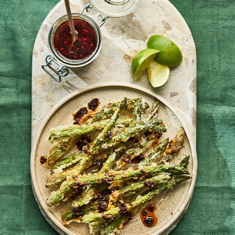 Asparagus Tempura With Chilli Oil Dressing Morrisons