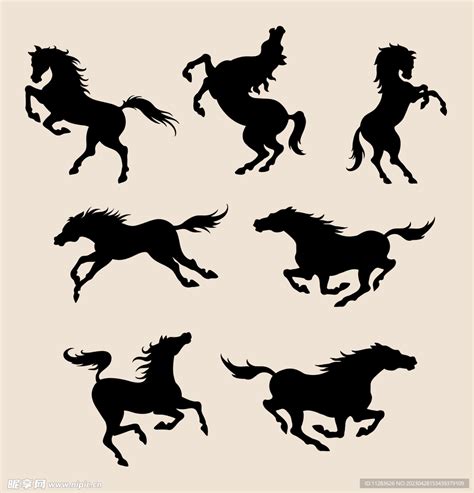 马剪影设计图其他图标标志图标设计图库昵图网