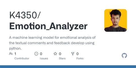 Github K4350emotionanalyzer A Machine Learning Model For Emotional