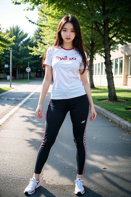 Premium Ai Image Hot Chinese Girl In White Shrt