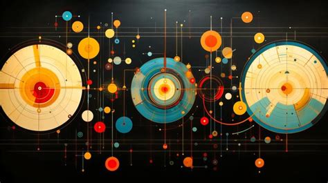 Premium Ai Image A Series Of Expanding Concentric Circles Punctuated