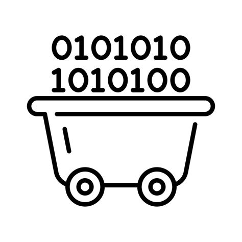 Binary Coding Inside A Wheelbarrow Denoting Concept Icon Of Data Mining