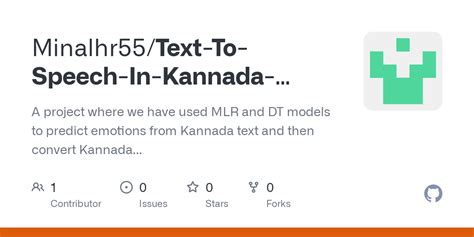 Github Minalhr55text To Speech In Kannada With Emotions A Project
