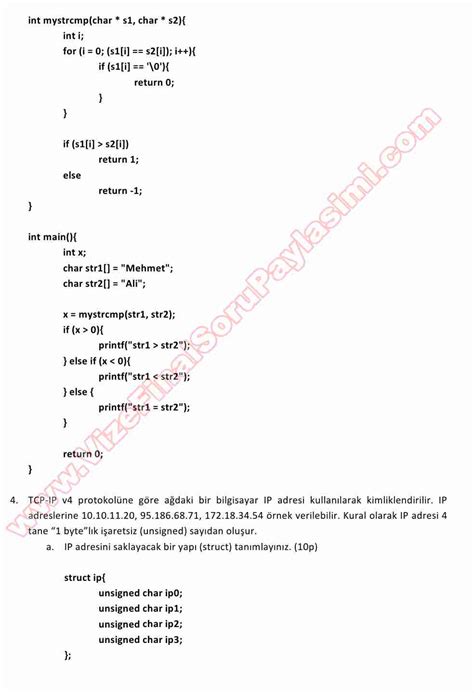 Algoritma Ve Programlama 2 Vize Soruları Ve Cevapları Sayfa 2 Vize