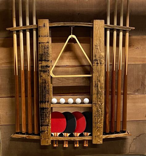 Pool Cue Holderpool Cue Rack8 Ball Poolping Pong Tablegame Etsy