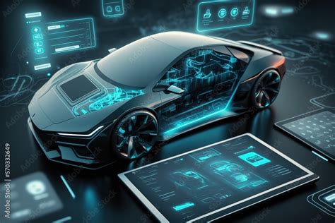 Electric Vehicle With Self Driving Future Car Software Technologyself Driving Car Autonomous