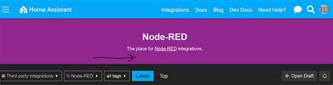 Provide Link To Node Red Contrib Home Assistant Websocket Docs In Node Red Banner Node Red