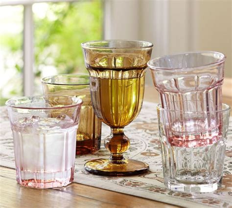 Colorful Cafe Glassware By Pottery Barn Retro Style Goblets And Tumblers