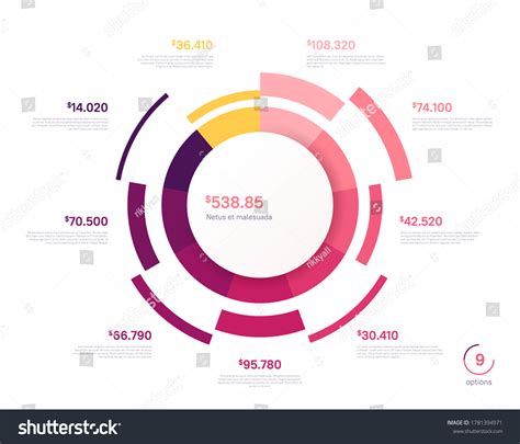 Vector Circle Chart Design Modern Template Stock Vector Royalty Free Shutterstock