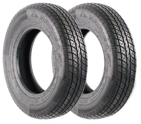 Two Rainier Radial St145r12 Trailer Tires Load Range E 1520 145r12