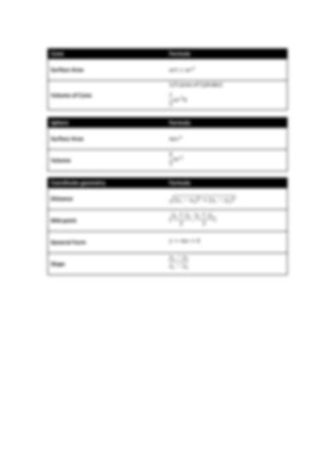 SOLUTION Geometry Formulas Pdf Version Studypool