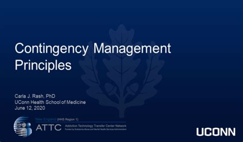 Contingency Management Principles Addiction Technology Transfer