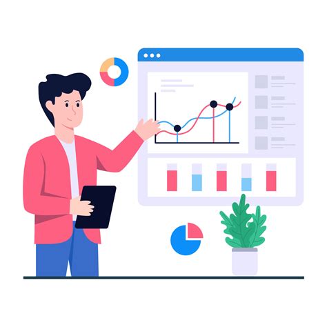 Conceptual Illustration Of Data Analyst Flat Design Vector 8157975 Vector Art At Vecteezy