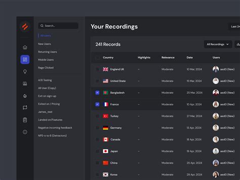 Bulk Action Dashboard Behance