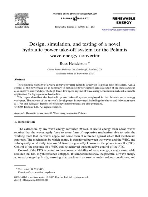 Design Simulation And Testing Of A Novel Pdf Power Physics