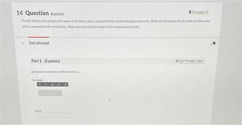 Solved Predict The Formula And Give The Name The Binary Ion Chegg