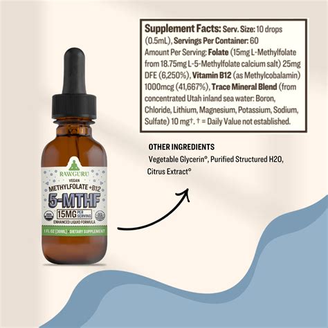 Organic Methylfolate 15mg B12 Tincture Naturally On Main