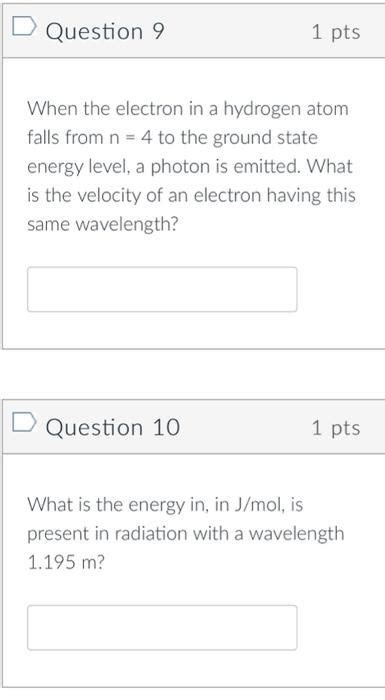 Solved When The Electron In A Hydrogen Atom Falls From N Chegg Com