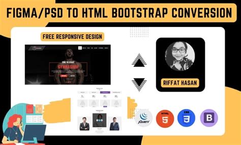 Figma To Html Psd To Html Css Bootstrap Responsive Website Design By Riffathsn Fiverr