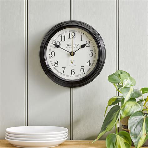 Black Radio Controlled Wall Clock Scotts Of Stow