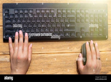 Conceptual Display Customer Database Conceptual Photo Uptodate On Customer Information Records