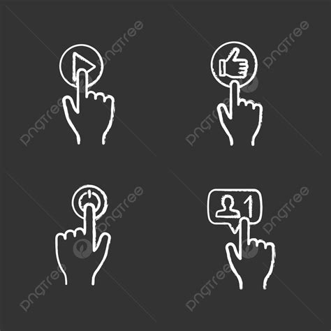 App Buttons Chalk Icons Set Mark Icon Friend Vector Mark Icon Friend Illustration Background