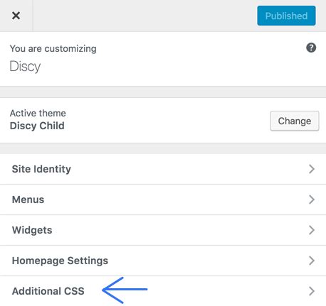 Custom CSS Code Discy