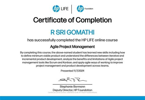 R Sri Gomathi On Linkedin Excited To Share That I Have Just Completed An Agile Project Management