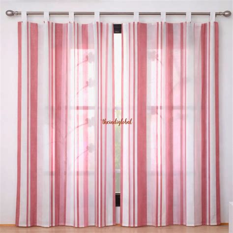 White And Pink Curtain Blackout Window Curtains For Bedroom