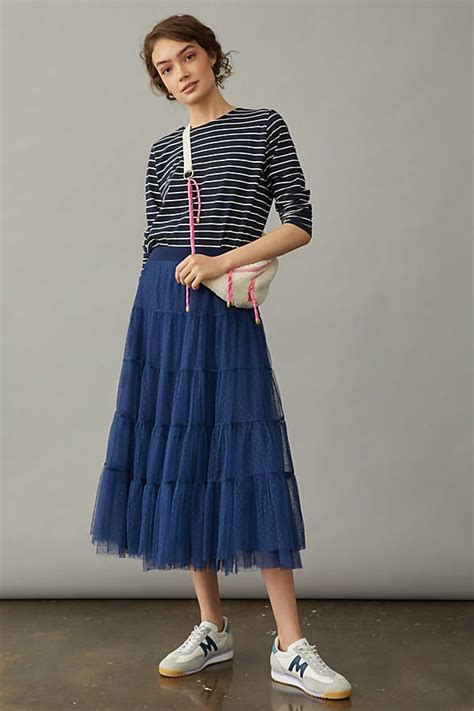 Serena Tiered Tulle Midi Skirt Tulle Midi Skirt Midi Skirt Skirts