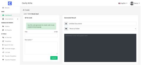 Claritywrite Ai Saas Tool Laravel By Claritywrite Codester