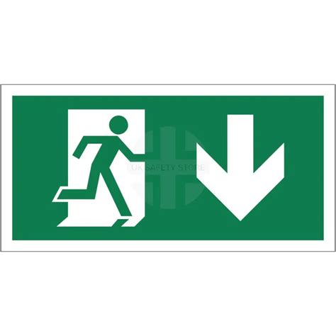 Running Man Arrow Down Sign UK Safety Store
