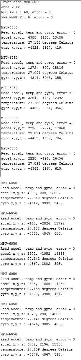 Working Out With MPU6050 Sensors Arduino Forum