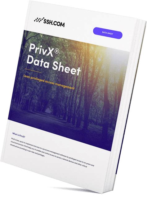 Privileged Access Management Software Datasheet Privx Ssh