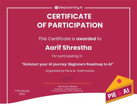 Im Excited To Share That Ive Received A Certificate Of Participation For Attending The