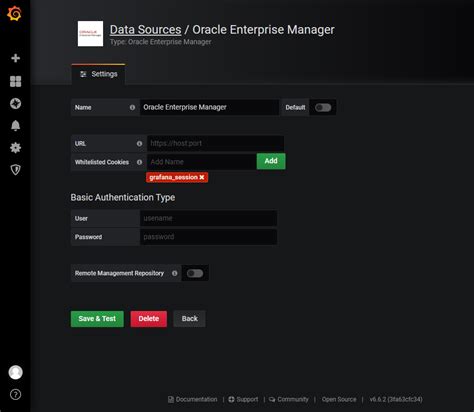 Add An Enterprise Manager Data Source